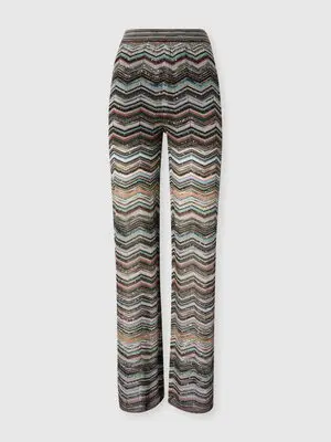 Missoni Chevron Palazzo Trousers With Sequins - Multicoloured