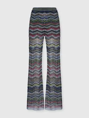 Missoni Chevron Palazzo Trousers With Sequins - Multicoloured