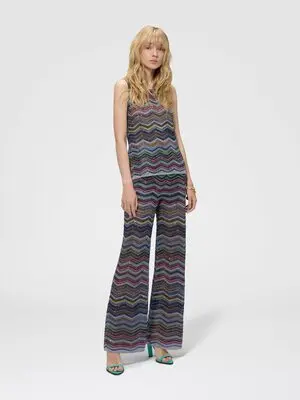 Missoni Chevron Palazzo Trousers With Sequins