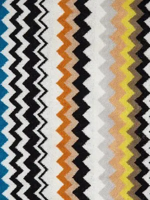 Missoni Best Cotton Terry Bathrobe Zig Zag - Black Multicoloured
