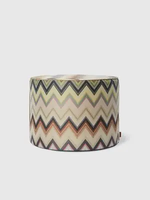 Missoni Agadir Cylindrical Pouffe 40x30 Cm - Brown