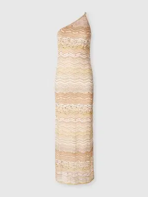 Missoni Shoulder Dress With A Chevron Pattern With Sequins - Multicoloured