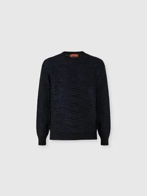 Missoni Wool And Viscose Zig Zag Crewneck Pullover
