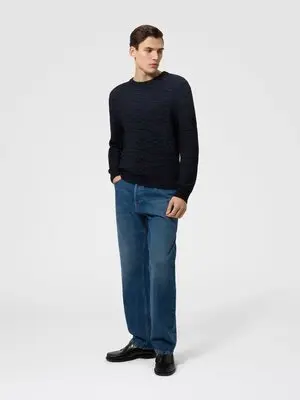 Missoni Wool And Viscose Zig Zag Crewneck Pullover