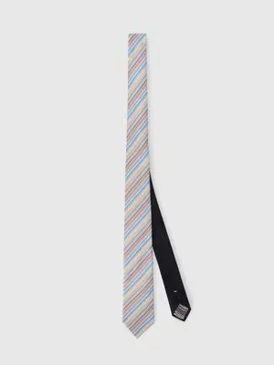 Missoni Silk Tie With Micro Zigzag Pattern - Multicoloured