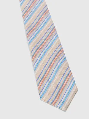 Missoni Silk Tie With Micro Zigzag Pattern
