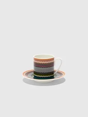 Missoni Zigzag Foliage Set Of 2 Coffee Cups & Saucers