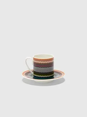 Missoni Zigzag Foliage Set Of 2 Coffee Cups & Saucers
