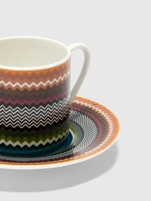 Missoni Zigzag Foliage Set Of 2 Coffee Cups & Saucers