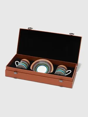 Missoni Zigzag Foliage Set Of 2 Coffee Cups & Saucers