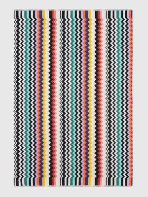 Missoni Best Bath Towel 100x150 Cm Zig Zag In Cotton Terry - Multicoloured