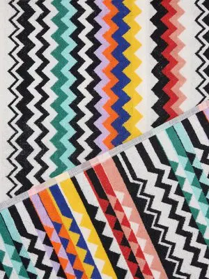 Missoni Best Bath Towel 100x150 Cm Zig Zag In Cotton Terry - Multicoloured