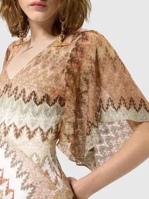 Missoni Neck In Zigzag Lamé Viscose
