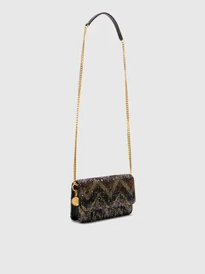 Missoni Leather And Canvas Wallet On Chain