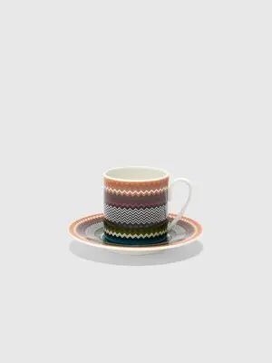 Missoni Zigzag Foliage Set Of 6 Coffee Cups & Saucers