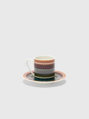 Missoni Zigzag Foliage Set Of 6 Coffee Cups & Saucers