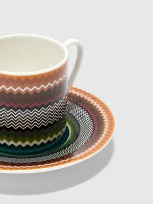 Missoni Zigzag Foliage Set Of 6 Coffee Cups & Saucers