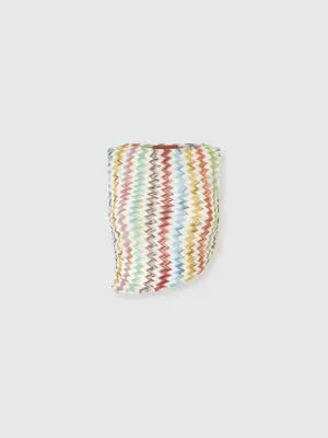 Missoni Crop Top In Lamé Viscose With Micro Zigzag Pattern - White,multicoloured