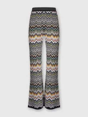 Missoni Long Pants With Chevron Pattern - Multicoloured