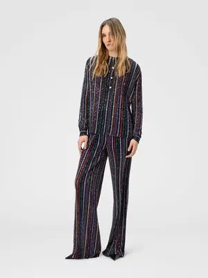 Missoni Henley Blouse With Mandarin Collar