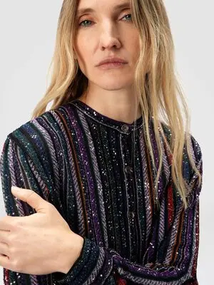 Missoni Henley Blouse With Mandarin Collar