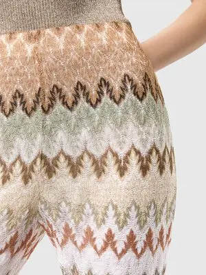 Missoni Zig Zag Motif Flare Trousers In Viscose-blend Lam