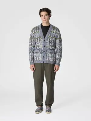 Missoni Cotton Chevron Cardigan With Pockets