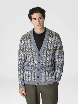 Missoni Cotton Chevron Cardigan With Pockets
