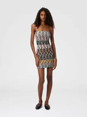 Missoni Mini Dress In Striped Embroidered Lace