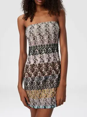 Missoni Mini Dress In Striped Embroidered Lace