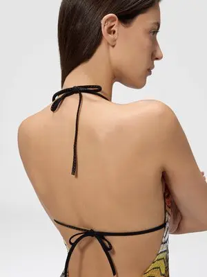 Missoni Piece Swimsuit With Greek Motif