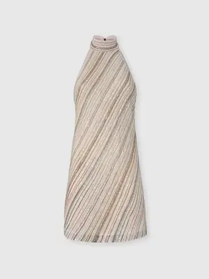Missoni Halterneck Sequin Mini Dress - Pink