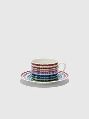 Missoni Waves Set Of 2 Tea Cups & Saucers