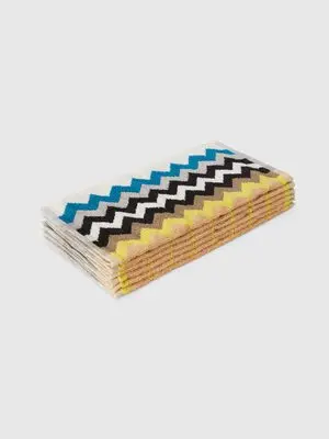 Missoni Best Set Of Six Pure Cotton Face Towels - Black Multicoloured