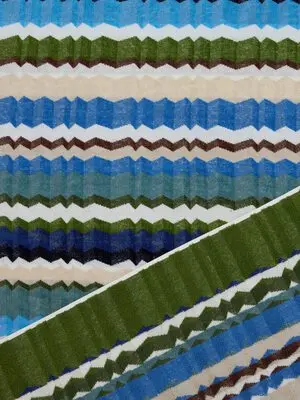 Missoni Eva Beach Towel In 100% Cotton 180x100 Cm - Turquoise Multicoloured
