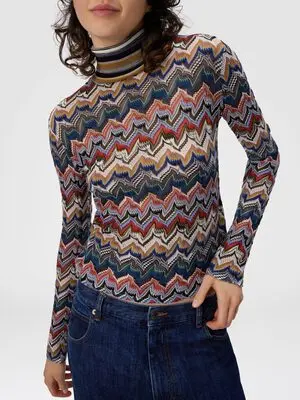 Missoni Neck Sweater In Embroidered Lace