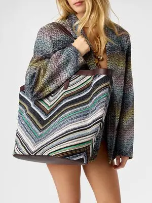 Missoni Tote Bag In Cotton Blend
