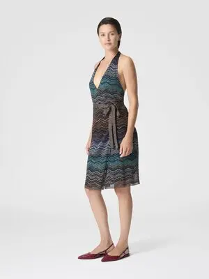 Missoni Longuette Dress With Halter Neck And Belt