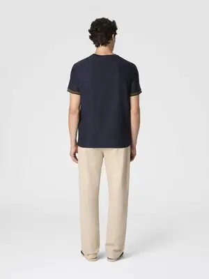 Missoni Crew-neck Cotton Jacquard T-shirt With Tone-on-tone Zigzag Design