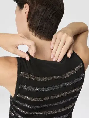 Missoni Sleeveless Sequined Chevron Mini Dress