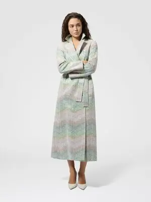Missoni Duster Coat With Belt And Sequin Applications
