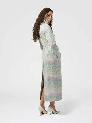 Missoni Duster Coat With Belt And Sequin Applications