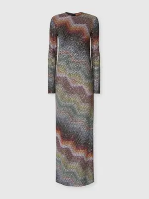 Missoni Style Zigzag Knit With Sequins - Multicoloured
