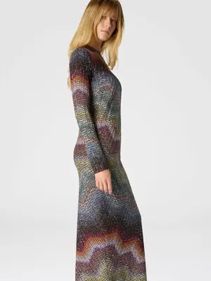 Missoni Style Zigzag Knit With Sequins