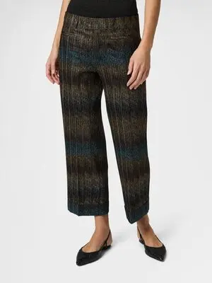 Missoni Flared Trousers In Viscose Lamé Snake Motif