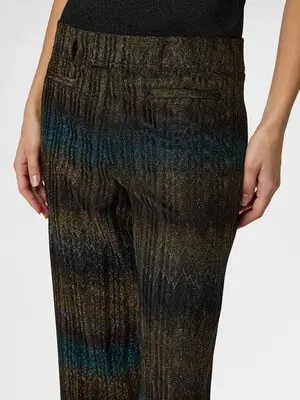 Missoni Flared Trousers In Viscose Lamé Snake Motif
