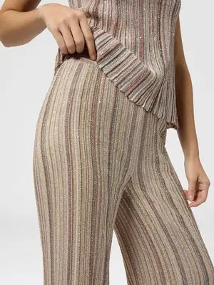 Missoni Ribbed Palazzo Trousers With Sequins