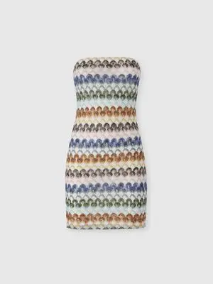 Missoni Bustier Mini Dress With Lace Motif - Multicoloured