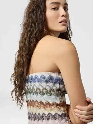 Missoni Bustier Mini Dress With Lace Motif