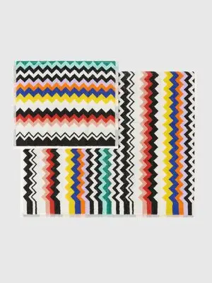 Missoni Piece Best Bath Set In Cotton Terry - Multicoloured
